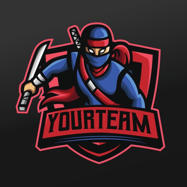 Striking Ninja Mascot Logo for Your Team | Jiffy Designs