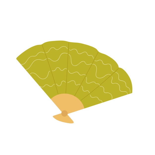 Vibrant Green Fan Shapes with Wavy Patterns | Jiffy Designs