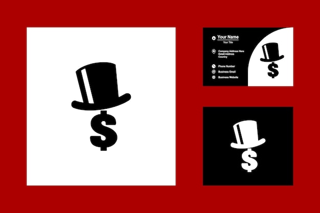 Iconic Dollar Sign Silhouette Collection with Top Hat | Jiffy Designs