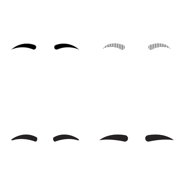 Diverse Eyebrow Shapes in Black and White Illustration | Jiffy Designs