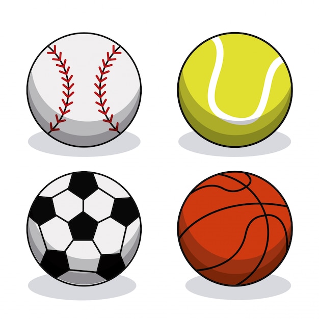 Vibrant Collection of Classic Sports Balls for Versatile Designs ...