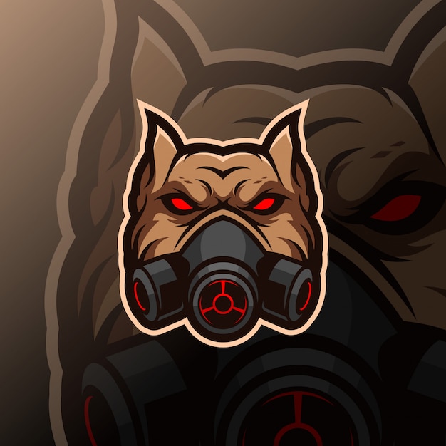 Fierce Canine Mask with Ominous Gas Mask Design | Jiffy Designs