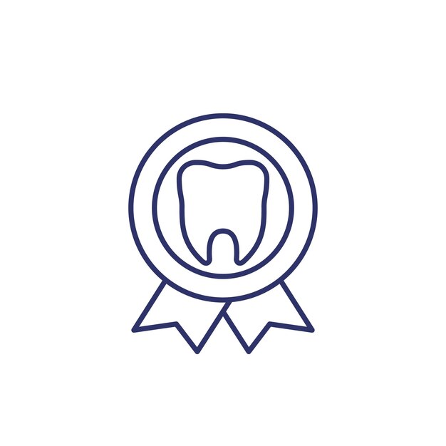 Dental Emblem with Tooth and Circular Ribbons | Jiffy Designs