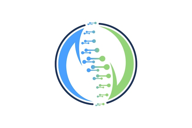 Stylized DNA Helix with Overlapping Circles and Shapes | Jiffy Designs