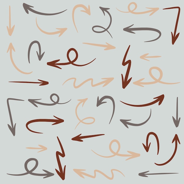 Playful Arrows in Earthy Tones: Abstract Directional Motif | Jiffy Designs