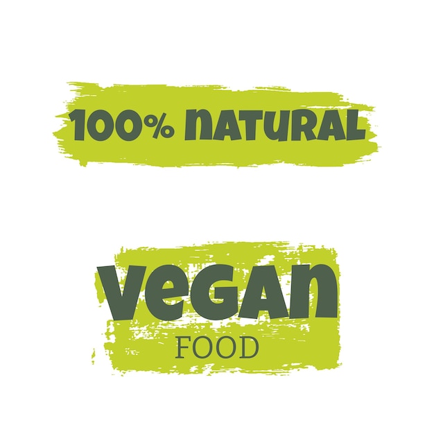 Vibrant Green Vegan Food Typography with '100% Natural' Tagline | Jiffy ...