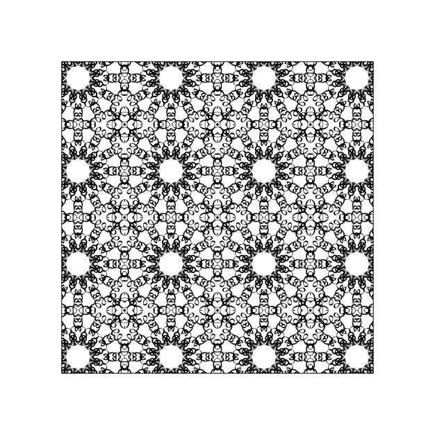 Intricate Monochrome Floral Pattern with Radiant Motifs | Jiffy Designs