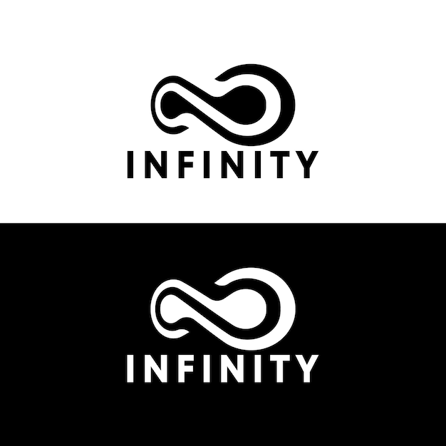 Elegant Infinity Symbol in Minimalist Black and White Design | Jiffy ...