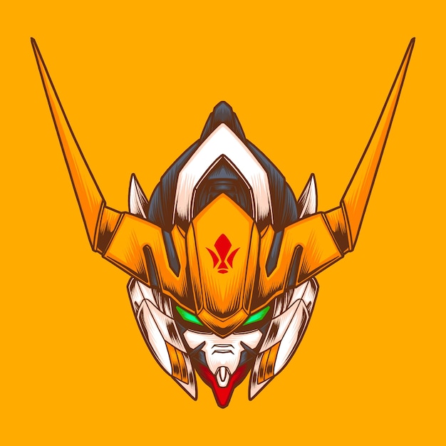 Fierce Robotic Mech Head with Striking Design | Jiffy Designs