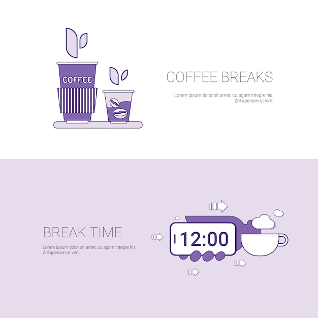 Minimalist Coffee Break Illustrations with Vibrant Accents | Jiffy Designs