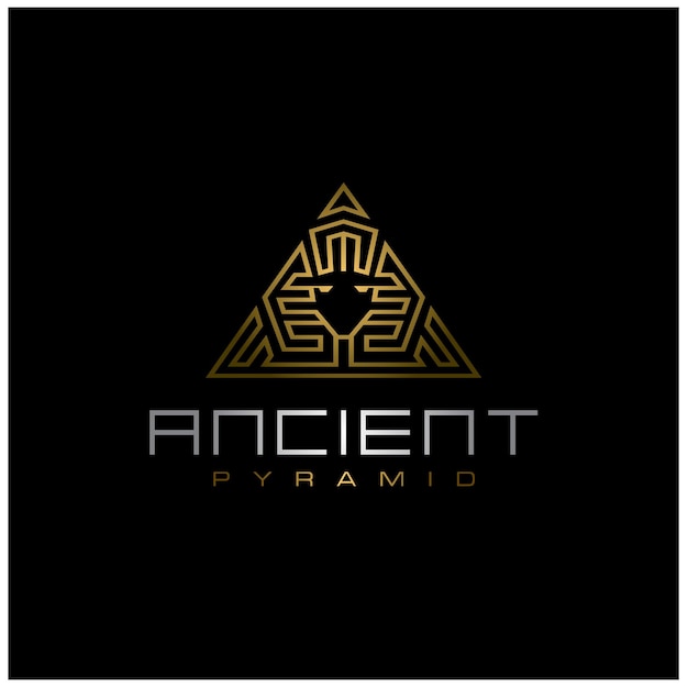 Majestic Golden Pyramid Symbol on Elegant Black Background | Jiffy Designs