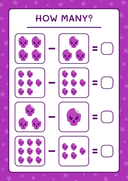 Counting Colorful Skull Shapes in a Fun Math Activity | Jiffy Designs