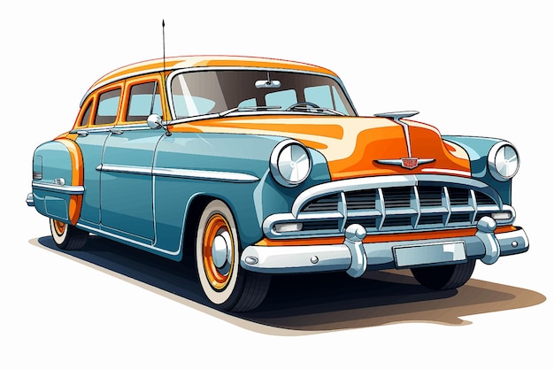 Vibrant Vintage Chevy Cruiser: A Retro Automotive Icon | Jiffy Designs