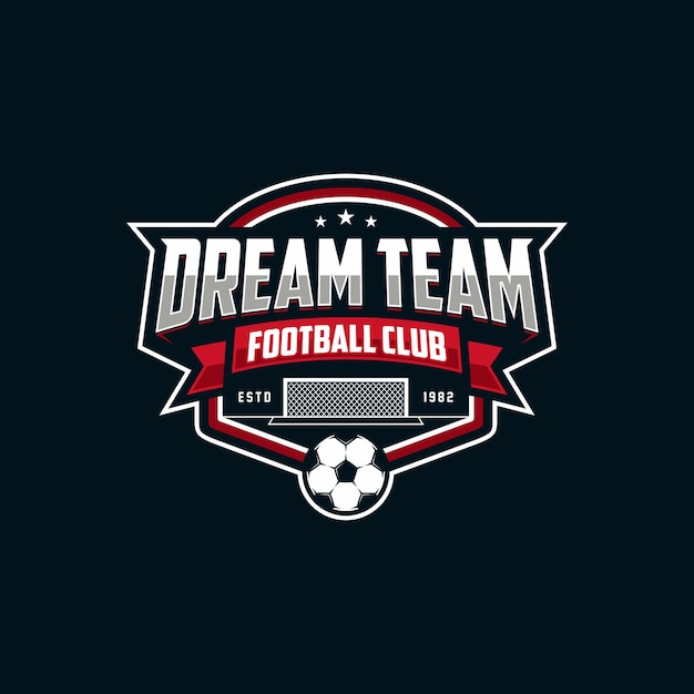 Iconic Dream Team Football Club Logo with Soccer Ball | Jiffy Designs