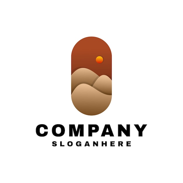Majestic Desert Landscape Logo Design | Jiffy Designs