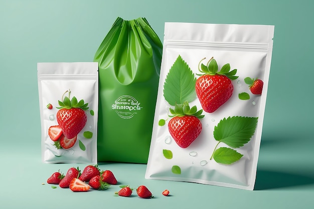 Vibrant Strawberry Packaging Design with Lush Foliage | Jiffy Designs