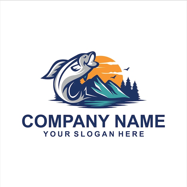 Majestic Mountain Landscape with Soaring Eagle Logo | Jiffy Designs