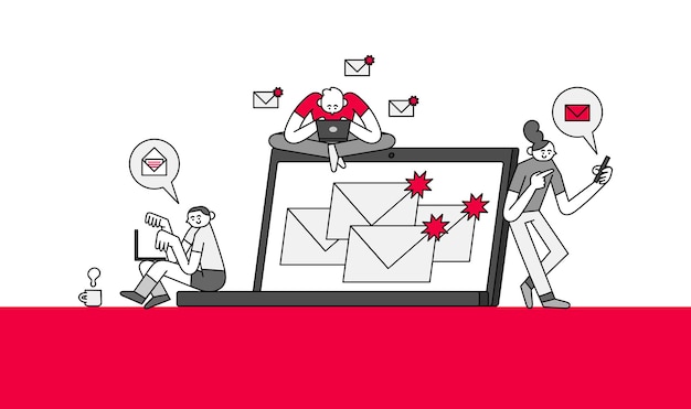 Chaotic Email Inbox: Stressed Employees Overwhelmed by Incoming ...