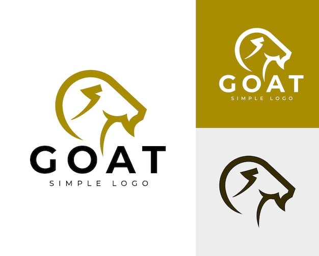 Minimalist Goat Silhouette - Elegant Animal Logo Design | Jiffy Designs