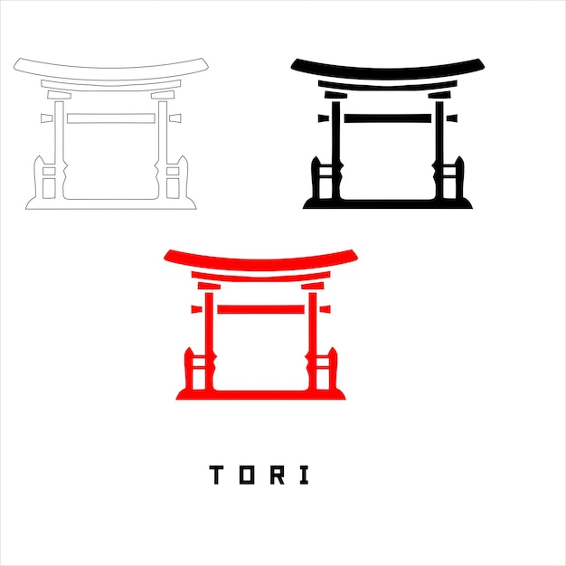 Iconic Japanese Torii Gates in Minimalist Monochrome Design | Jiffy Designs