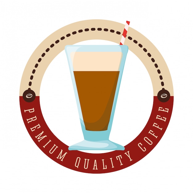 Premium Quality Craft Beer Emblem with Frothy Glass Illustration ...