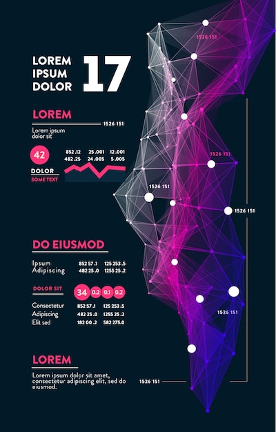 Vibrant Geometric Visualization of Data Metrics and Analytics | Jiffy Designs