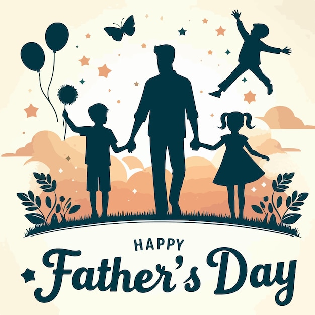 Celebrating the Joys of Fatherhood: A Silhouetted Family Adventure ...