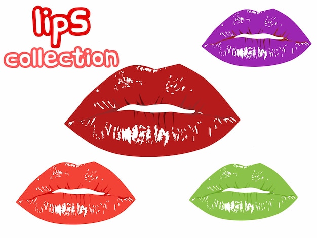 Vibrant Lip Impressions: A Colorful Celebration of Expression | Jiffy ...