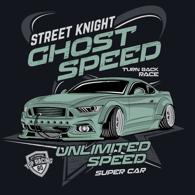 Sleek and Powerful Street Knight: The Ultimate Ghost Speed Race Car ...