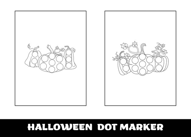 Whimsical Halloween Dot Marker Collection with Pumpkins and Spooky ...