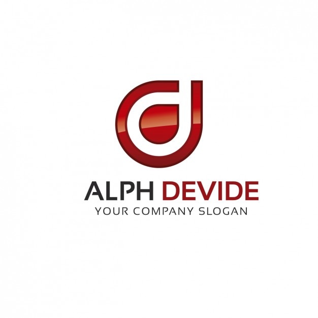 Stylized Red and White Alpha Divide Company Logo Design | Jiffy Designs