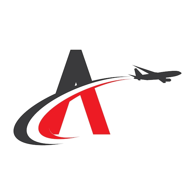 Sleek Airline Emblem with Soaring Jet Silhouette | Jiffy Designs