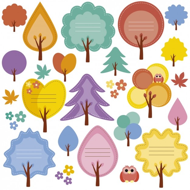 Vibrant Woodland Collection with Whimsical Trees and Creatures | Jiffy ...