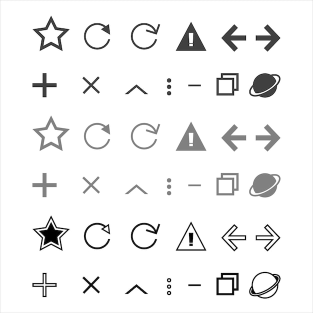 Minimalist Geometric Symbols and Shapes in Black and White | Jiffy Designs