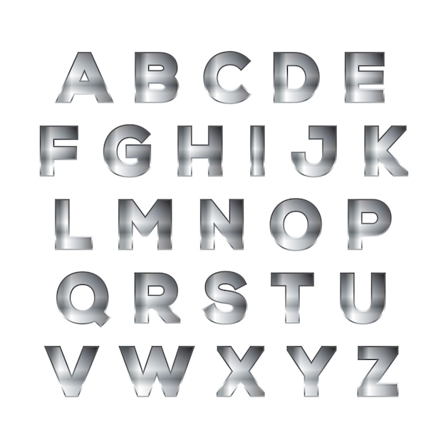 Shimmering Silver Alphabet: A Metallic Typography Display | Jiffy Designs