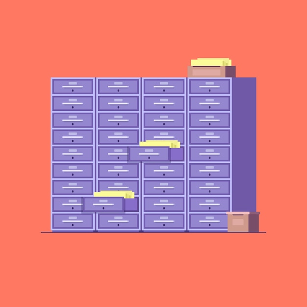 Vibrant Purple Filing Cabinets with Organized Documents | Jiffy Designs