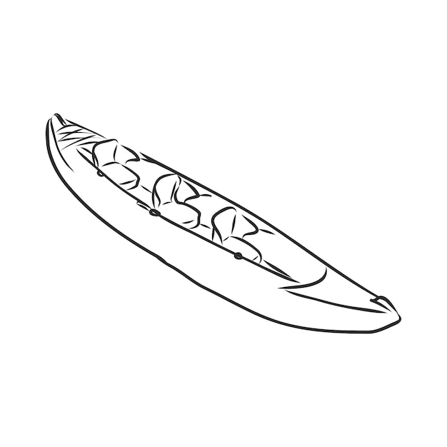 Sleek and Stylish Kayak Silhouette in Black and White | Jiffy Designs