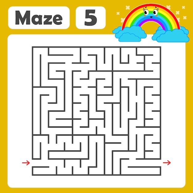 Colorful Rainbow Maze Challenge for Kids | Jiffy Designs