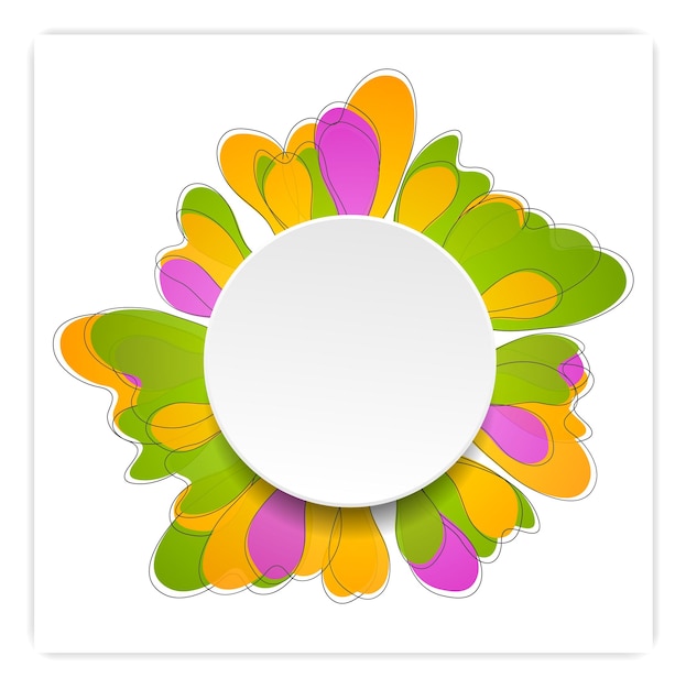 Vibrant Flower-Shaped Frame with Blank Center | Jiffy Designs