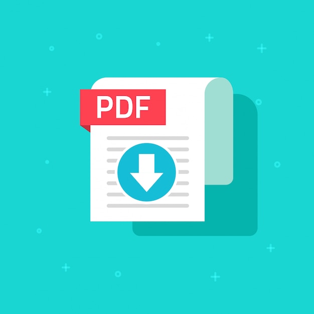 Illustrated PDF Document with Download Arrow Icon | Jiffy Designs