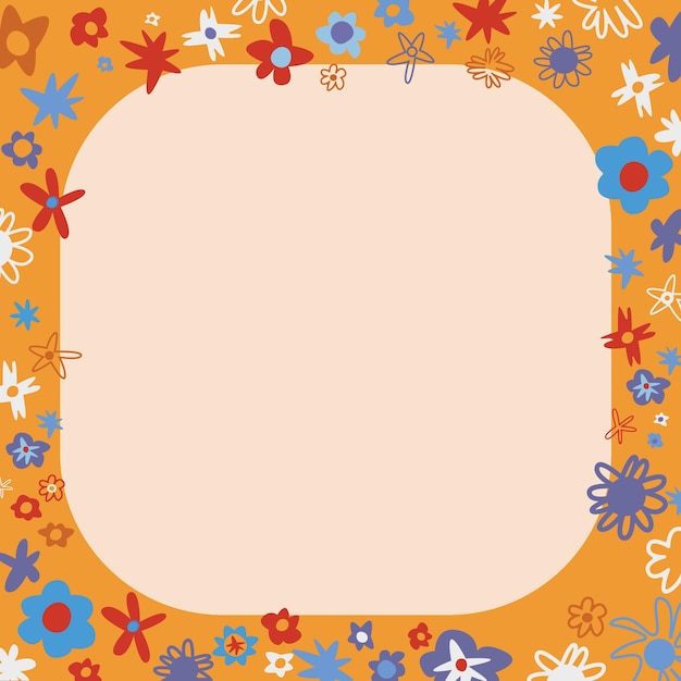 Vibrant Floral Frame with Playful Designs | Jiffy Designs