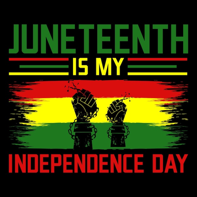 Vibrant Juneteenth Celebration with Fist Silhouettes and Stripes ...