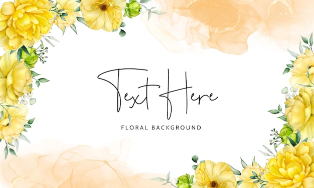 Vibrant Yellow Floral Frame with Elegant Cursive Text | Jiffy Designs