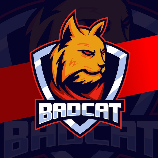Fierce Feline Mascot: The Captivating Badcat Logo | Jiffy Designs