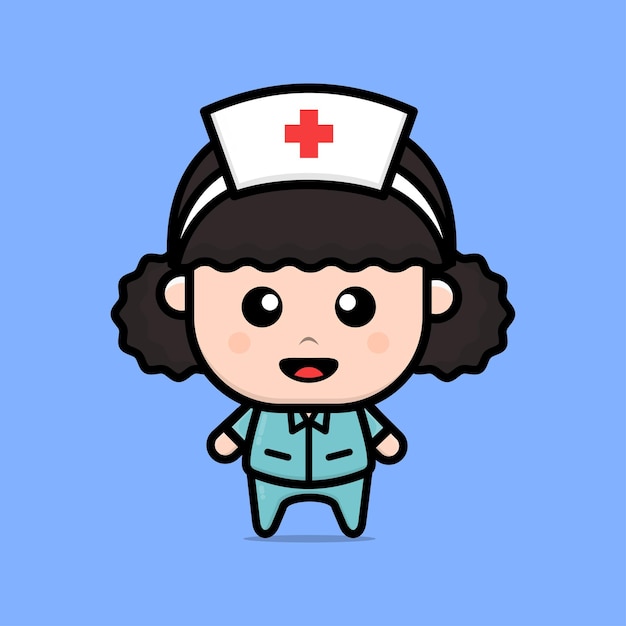 Cheerful Nurse in Cartoon Style Uniform | Jiffy Designs