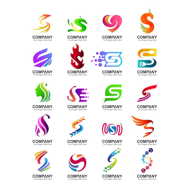 Vibrant Colorful Logo Designs with Twisting Shapes and Typography ...