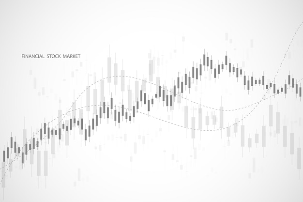 Fluctuating Financial Stock Market Graph with Candlestick Patterns ...