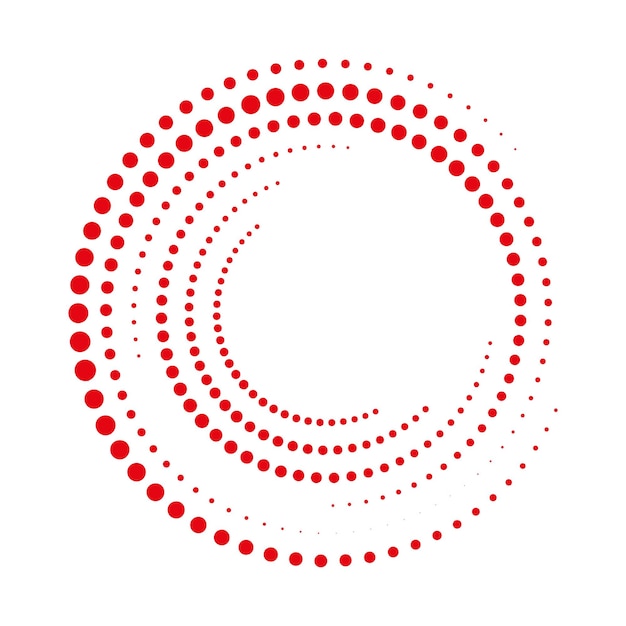 Vibrant Spiral of Radiant Red Polka Dots on White | Jiffy Designs