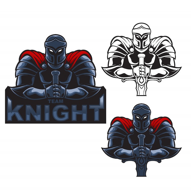 Powerful Knight Emblem Collection with Diverse Graphic Elements | Jiffy ...
