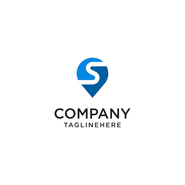 Striking Blue S-Shaped Location Marker Logo Design | Jiffy Designs